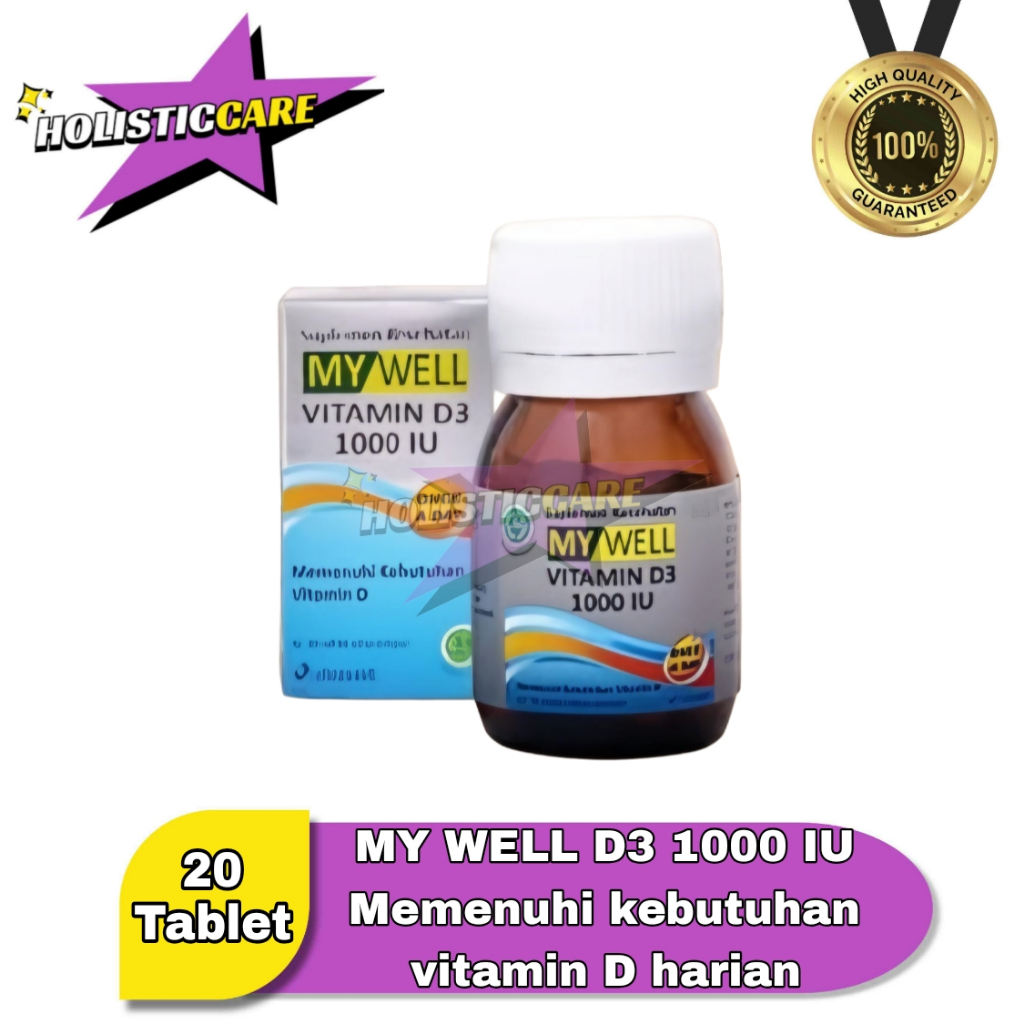 Jual My Well Vit D3 1000 IU 20 Tablet | Shopee Indonesia