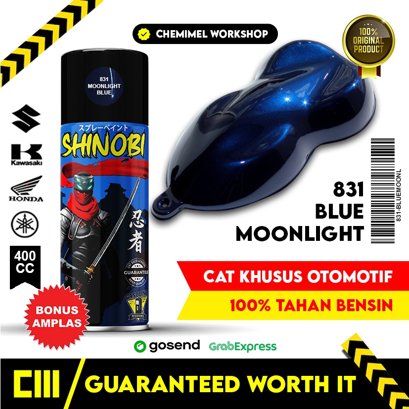 Jual Cat Semprot Moonlight Blue Shinobi Cat warna midnight blue 831 ...
