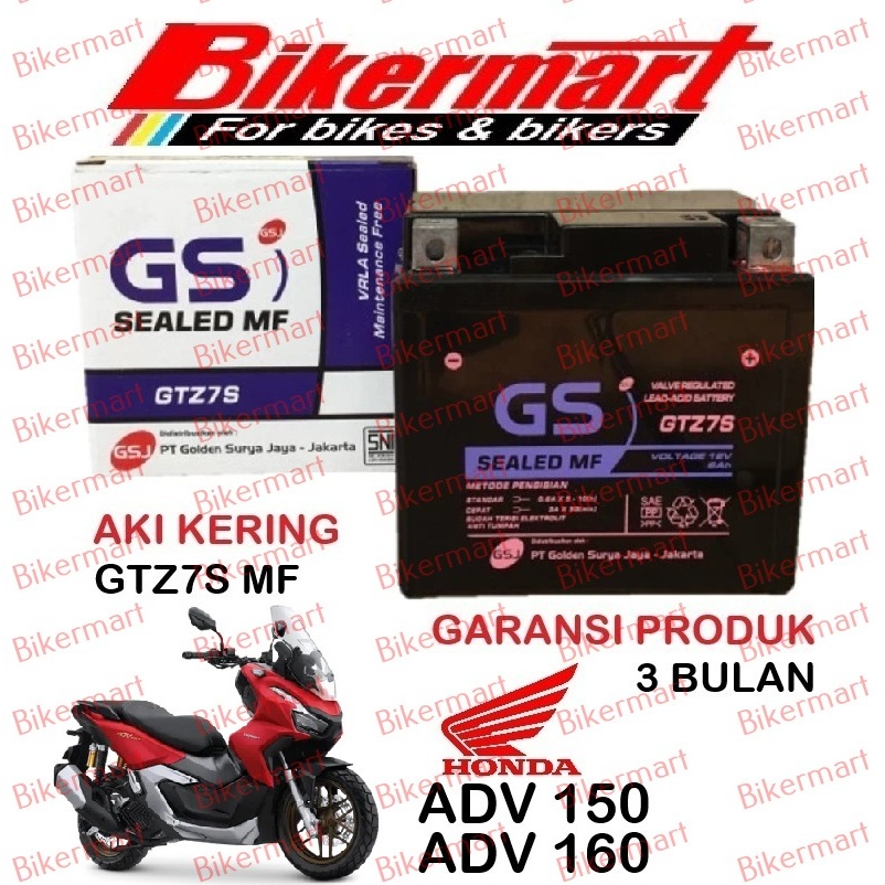 Jual Aki Motor Honda ADV 150 ADV 160 GTZ7S Accu Kering MF | Shopee Indonesia