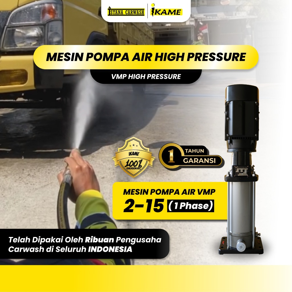 Jual Pompa Jet Steam VMP Ikame 2-150 1 Phase Vertical Multistage Pump ...