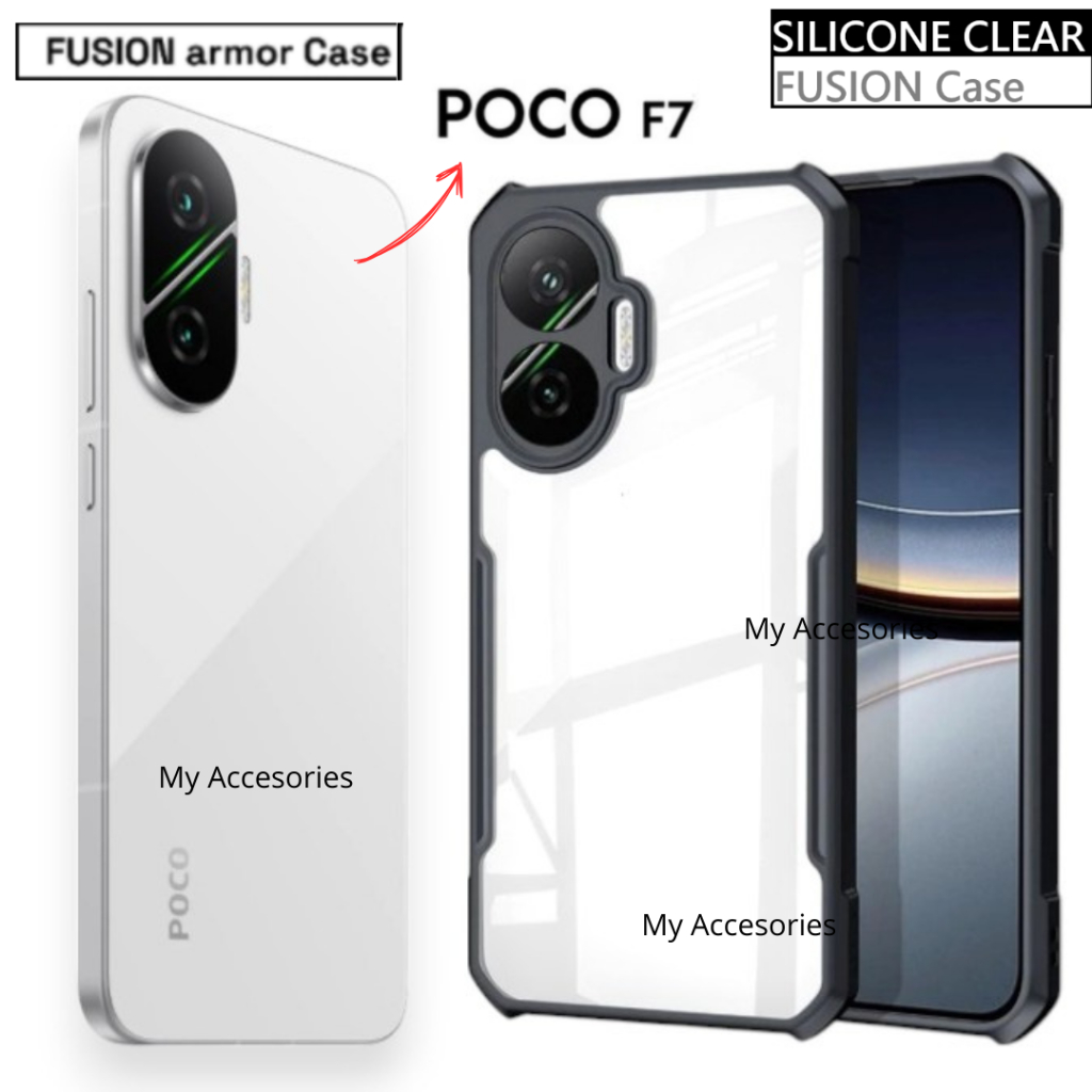 Jual Case IPAKY Armor BENING Xiaomi POCO F7 F7Ultra M7 Pro Softcase XU.N.DD Black HITAM Gelap ...