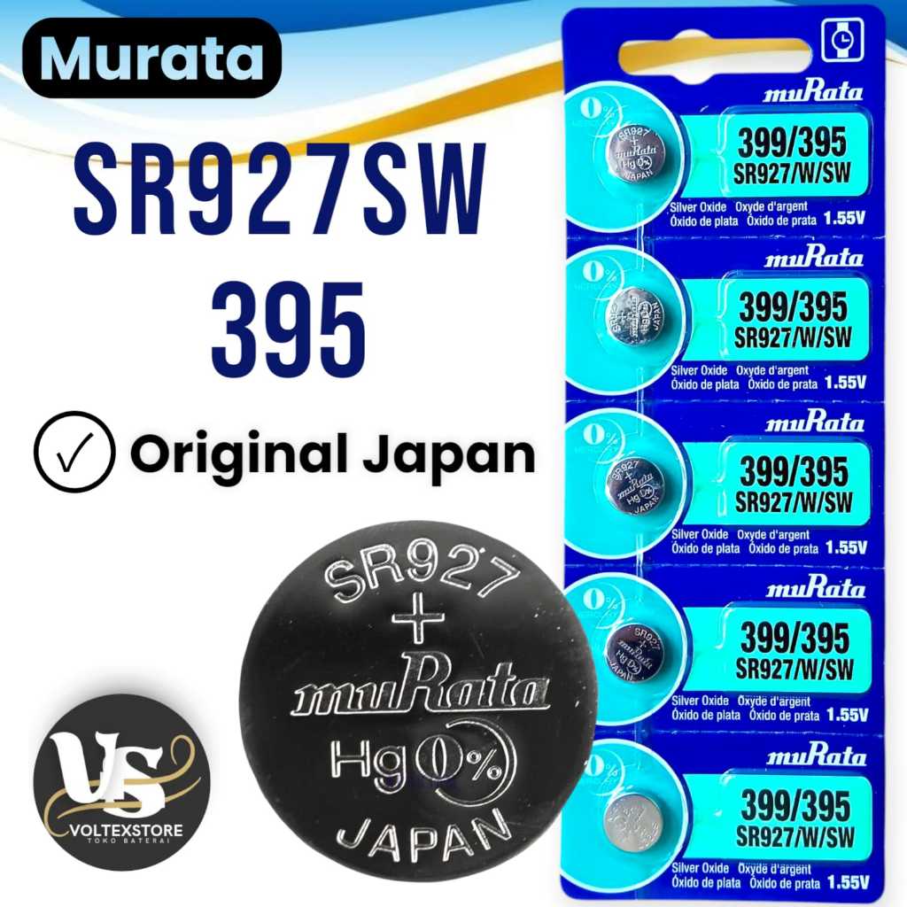 Jual Baterai Murata SR927SW 395 Original Japan 1.55V Batre Jam Tangan ...