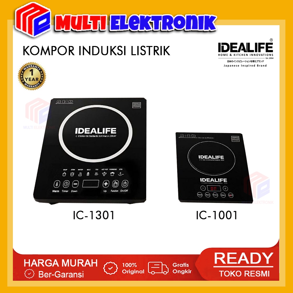 Jual IDEALIFE Kompor Listrik Induksi IC-1301 / IC-1001 Garansi Resmi | Shopee Indonesia