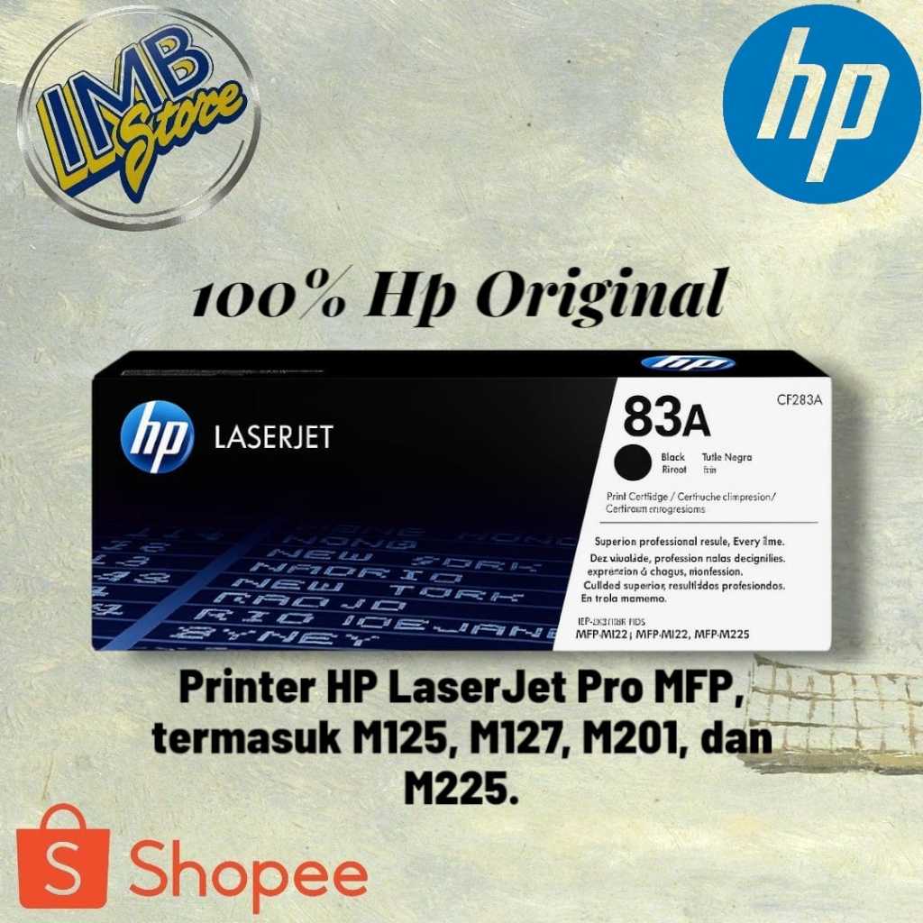Jual PROMO TONER HP LASERJET 83A BLACK ORIGINAL | Shopee Indonesia