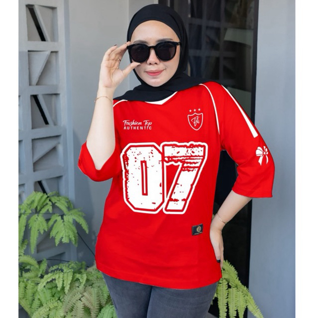 Jual Kaos Oversize Atasan Merah Putih Edisi Agustus || Kaos Wanita ...