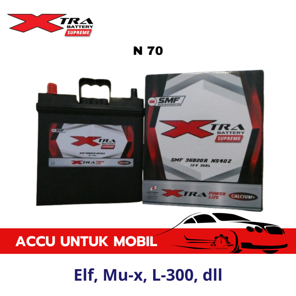 Jual Aki Mobil XTRA SPRM N70 Aki KERING 12 V / 70 Ampere untuk Mobil Elf, Mu-x, L-300, dll ...