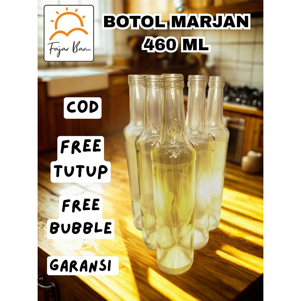 Jual BOTOL KACA MARJAN 460 ML / BOTOL MADU (MIN 10PCS) | Shopee Indonesia