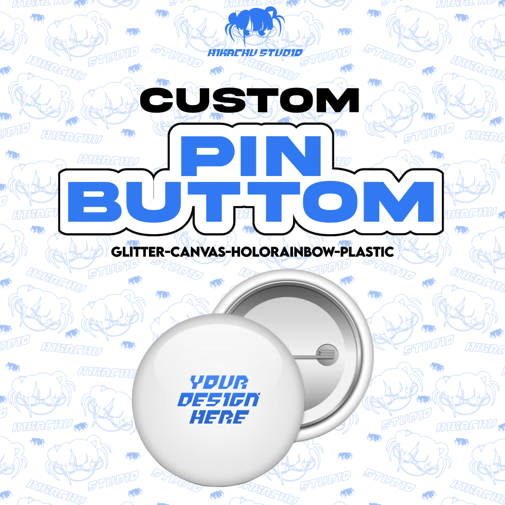 Jual CETAK PIN BUTTON BADGE || CUSTOM PIN 2,5 3,2 5,8 MM LAMINASI HOLO ...