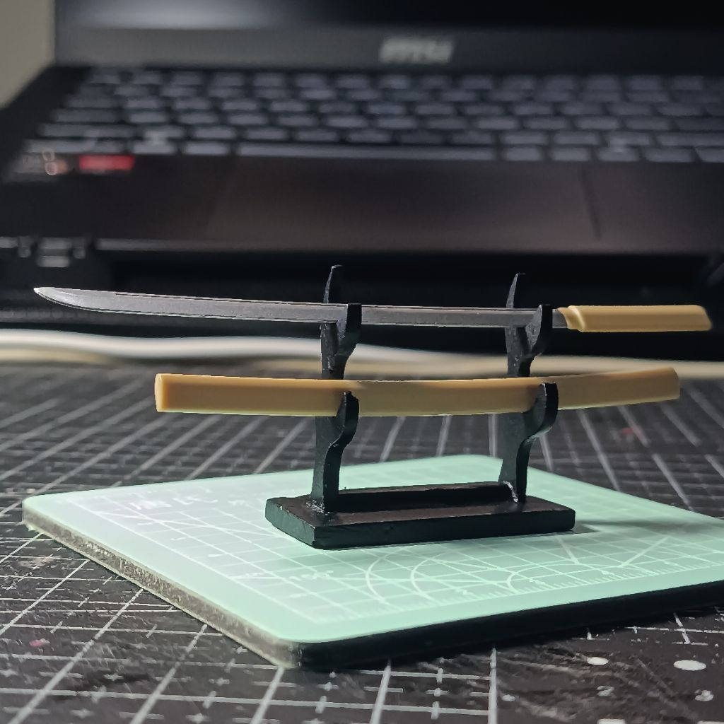 Jual Accessories Miniatur Diorama Stand Katana 2 tingkat, rak katana 2 ...