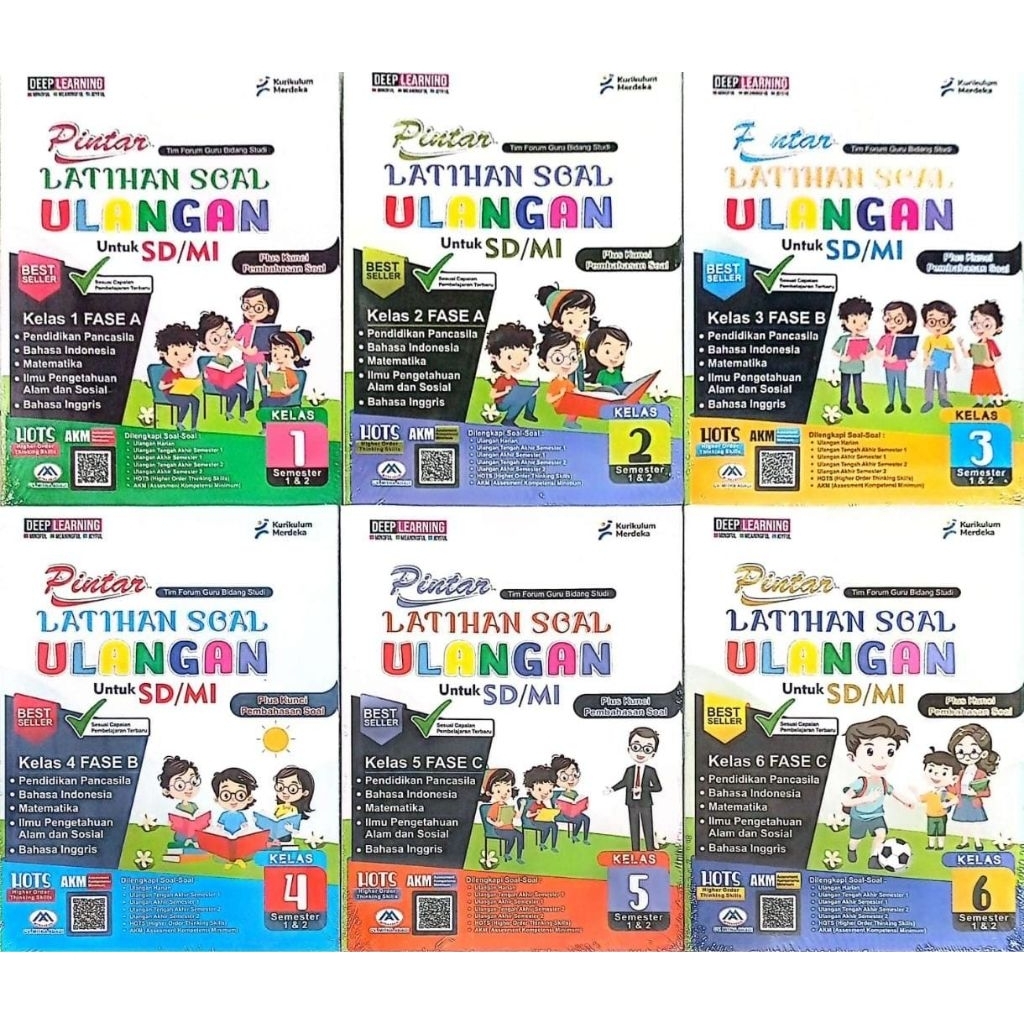 Jual PINTAR LATIHAN SOAL ULANGAN SD KELAS 1 2 3 4 5 6 FASE A B C CV ...