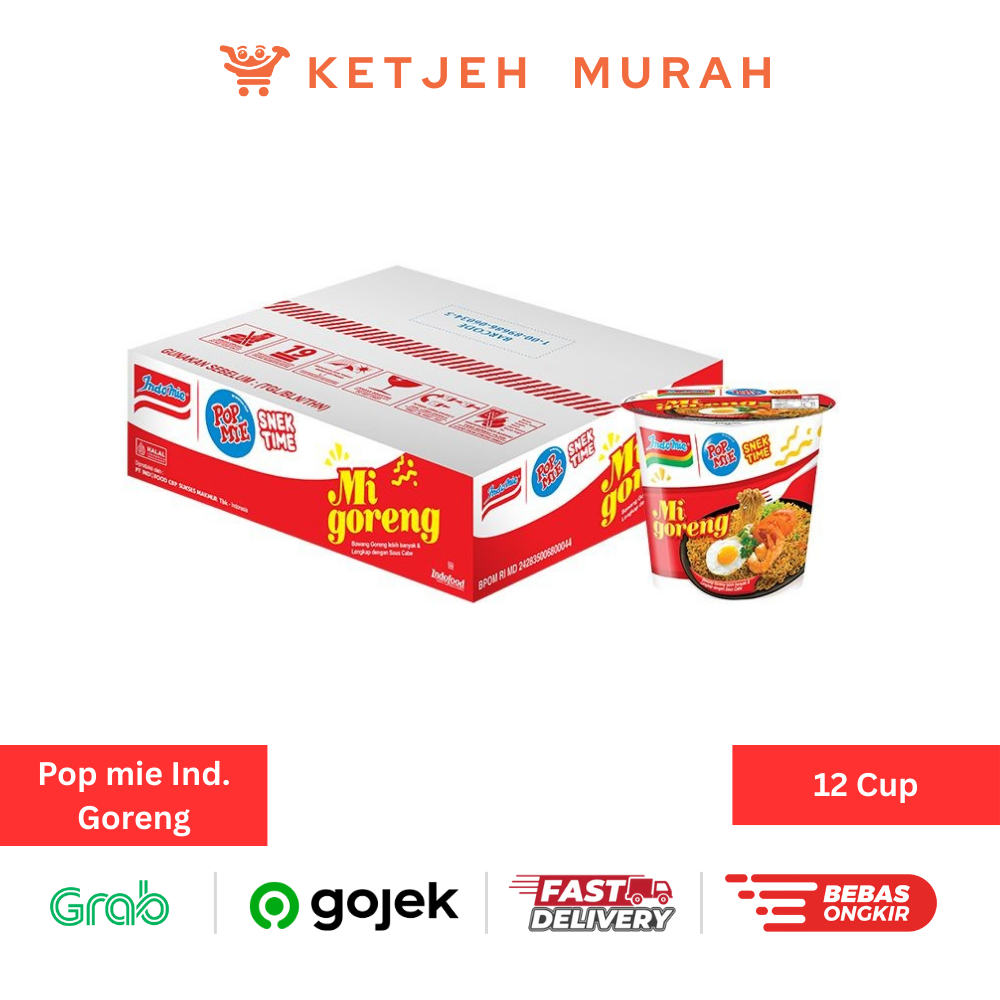 Jual Pop Mie Mie Instant Cup Jumbo Goreng Rasa Indomie Goreng 1 Dus isi ...
