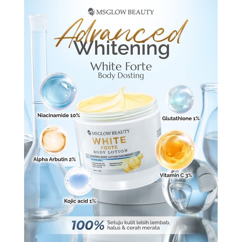 Jual White Body Forte Ms Glow/ Body dosting ms glow/ body tint ms glow ...