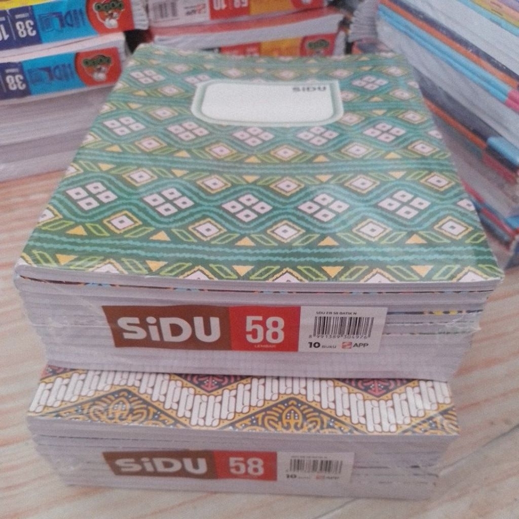 Jual 1 Pak Buku Tulis SIDU Batik isi 58 Lembar (10 buku) | Shopee Indonesia