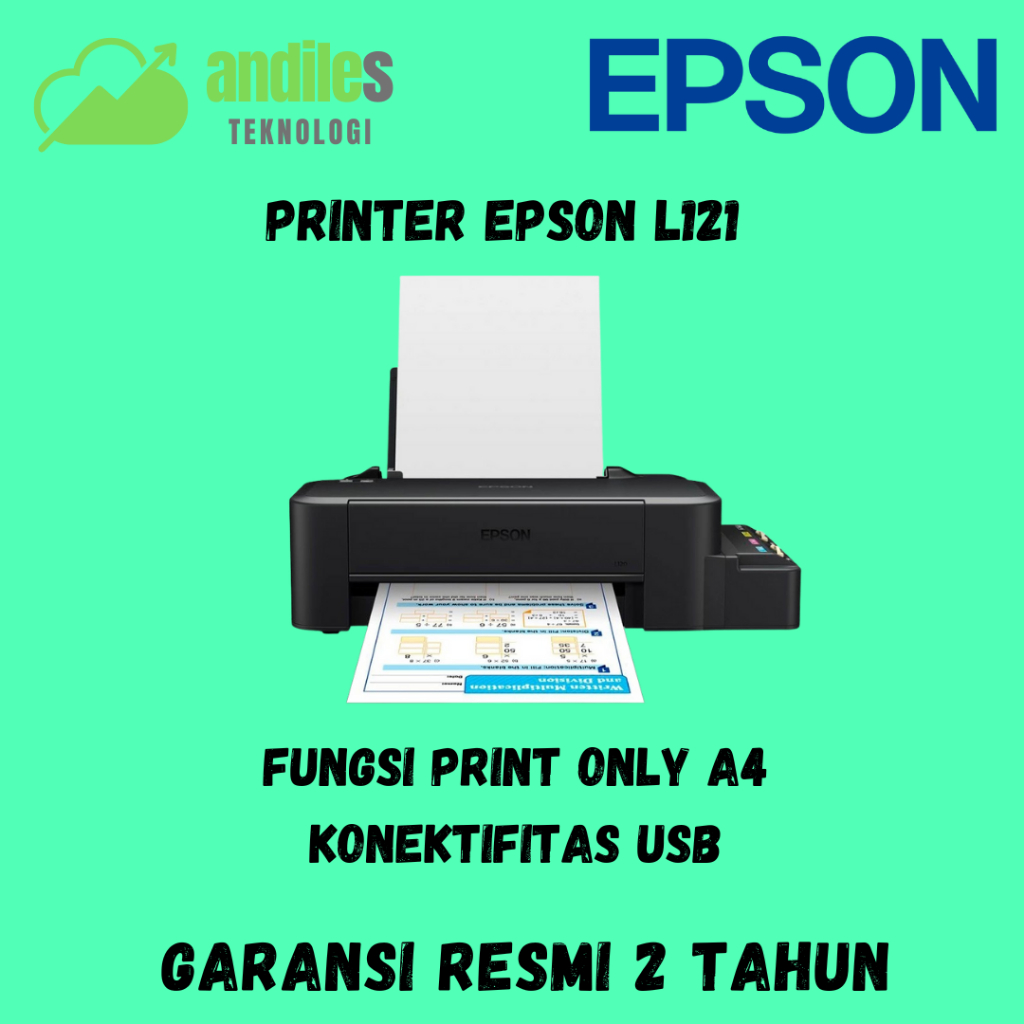 Jual EPSON L121 PRINTER ECOTANK INK TANK PRINT ONLY - Garansi Resmi | Shopee Indonesia