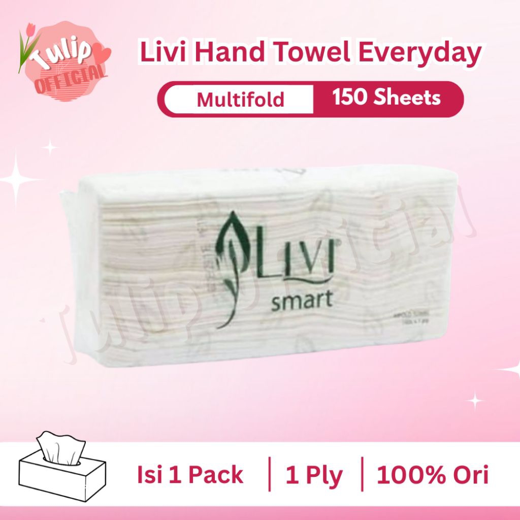 Jual Tisu Tissue Hand Towel Multifold LIVI 150 Sheets 1 Ply | Shopee ...