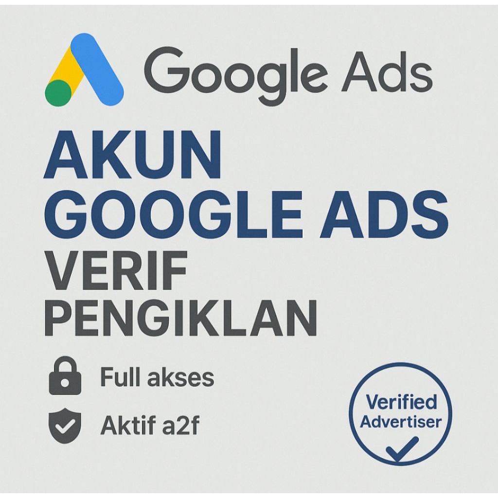 Jual Akun Google Ads Siap Pakai Verifikasi Pengiklan | Shopee Indonesia
