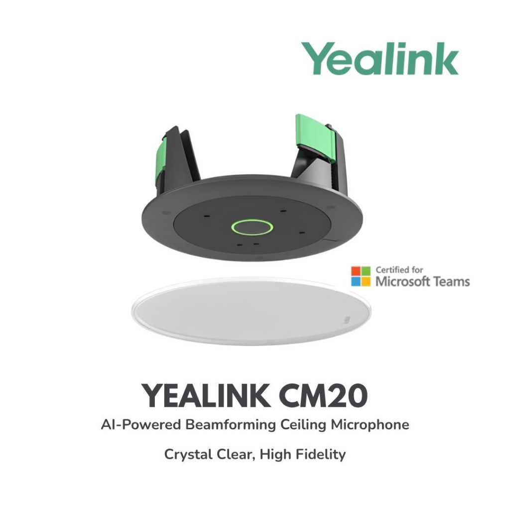 Jual Yealink CM20 AI-Powered Beamforming Ceiling Microphone | Shopee ...