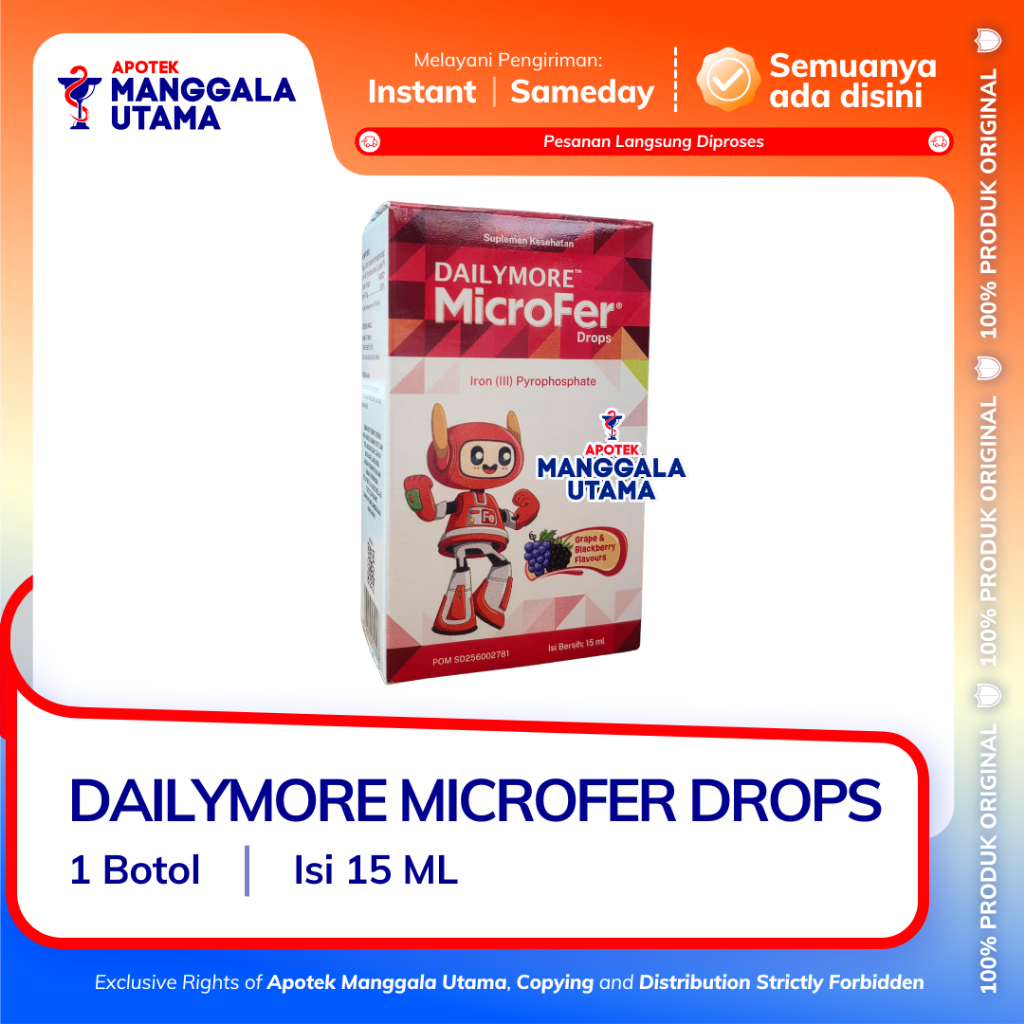 Jual DAILYMORE MICROFER DROPS 15 ML | Shopee Indonesia