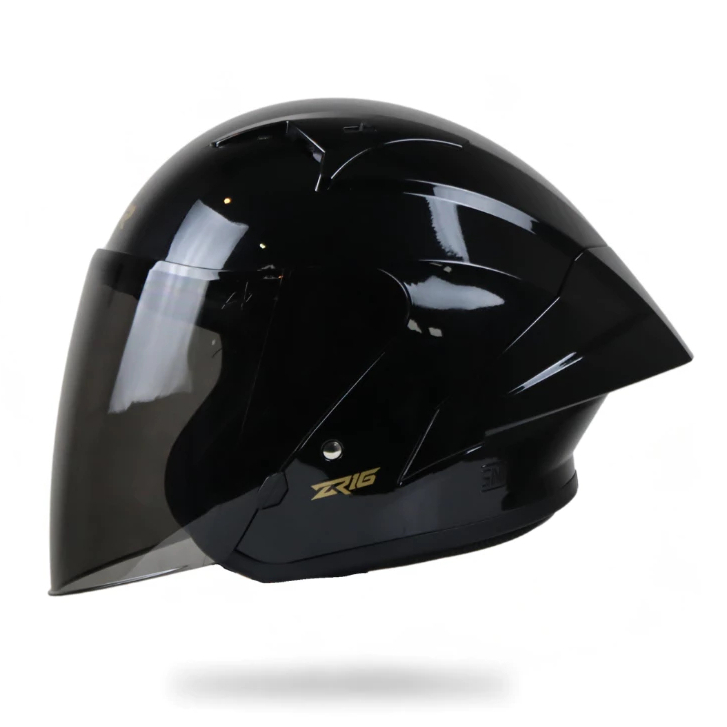 Jual Helm JPR ZR16 Solid Half Face Helmet - Black Metallic - SNI ...