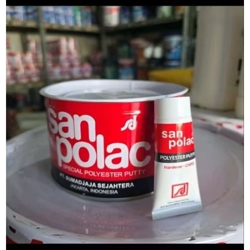 Jual Sanpolac 1kg include hardener 1 set - DEMPUL PLASTIK UNTUK ...