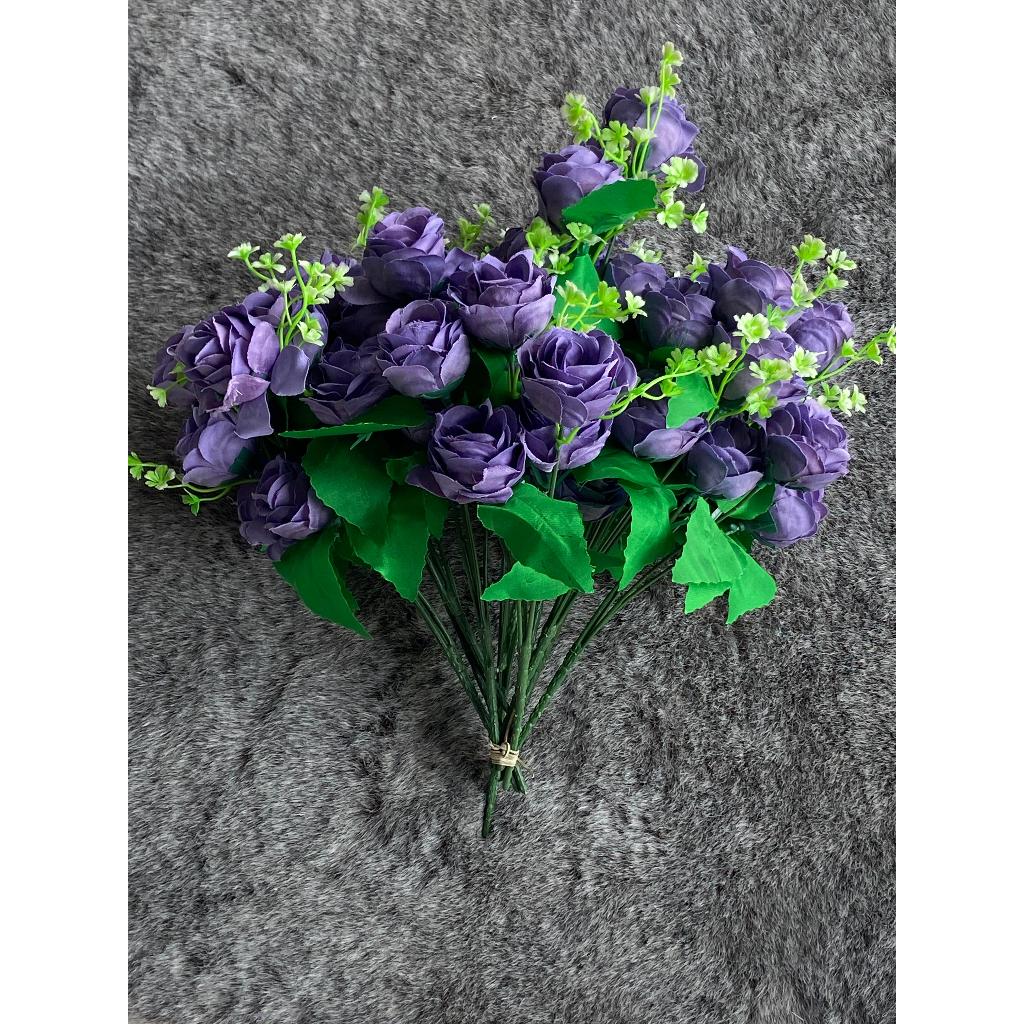 Jual bunga tangkai plus akesoris mawar 5cm palsu ranunculus Artificial ...