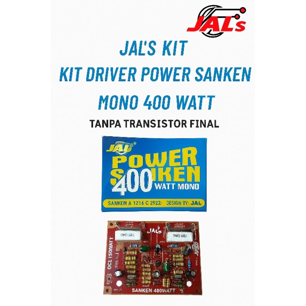 Jual KIT DRIVER POWER SANKEN MONO 400 WATT | TANPA TRANSISTOR FINAL | JALs ELEKTRONIK | Shopee ...