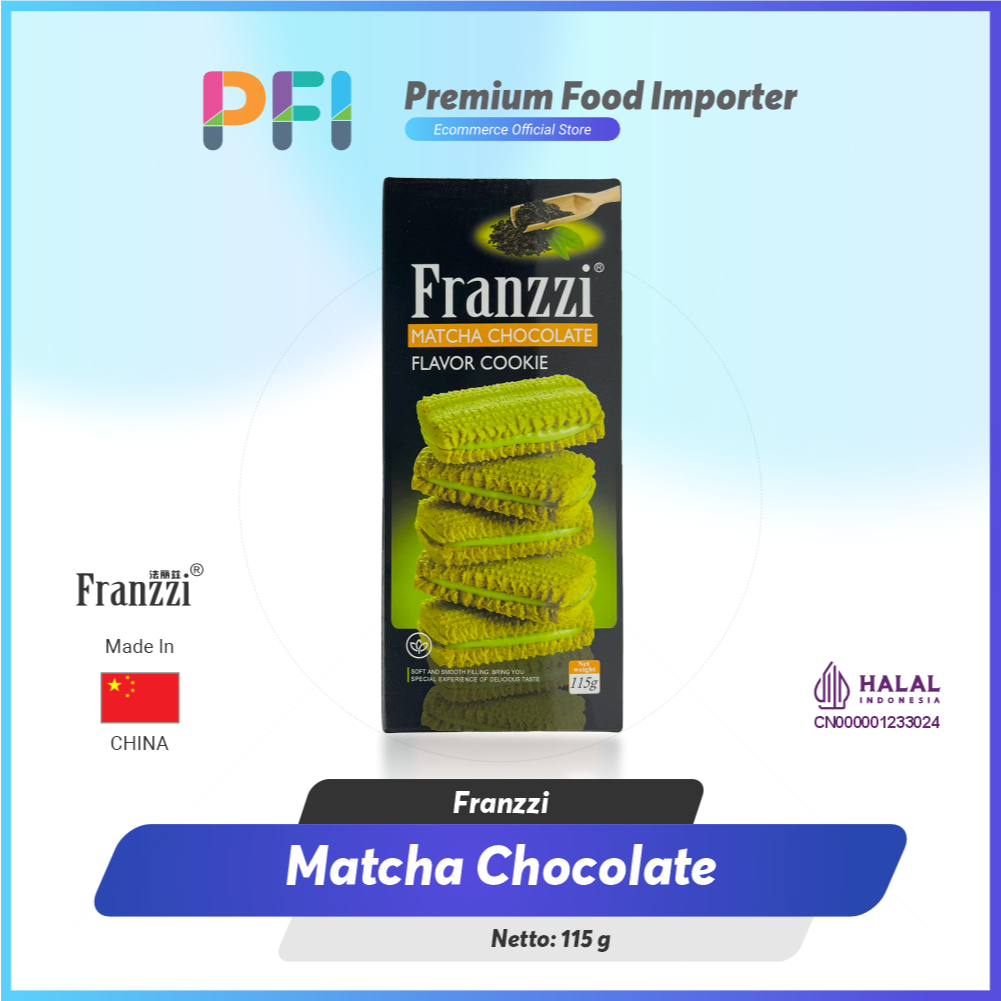 Jual Franzzi Matcha Chocolate Cookie 115gr Box - Biskuit Coklat Matcha ...