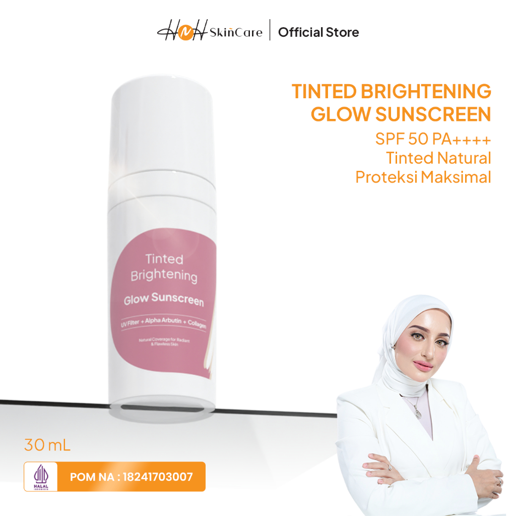 Jual HNH Tinted Brightening Glow Sunscreen - Tinted Sunscreen dengan SPF 50 PA++++ | Shopee ...