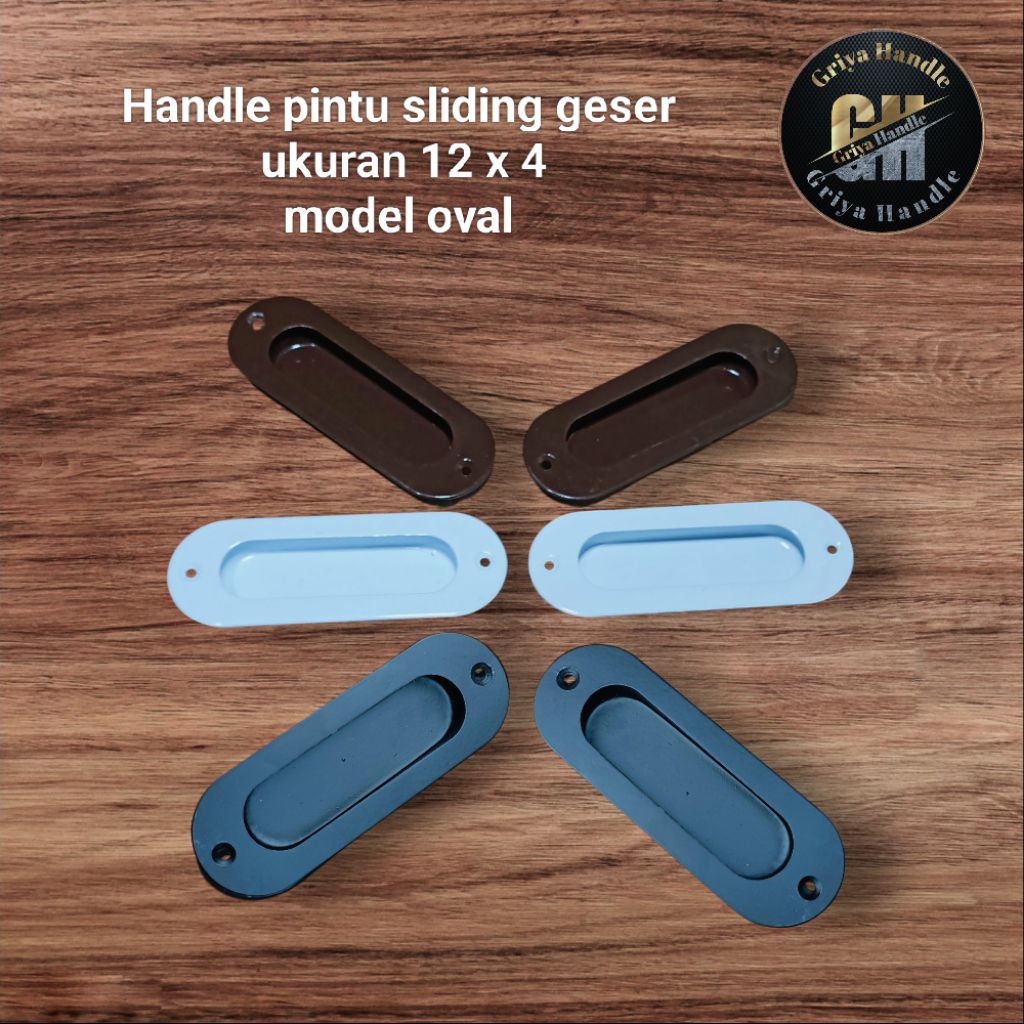 Jual kunci pintu sliding geser 12 x 4 cm Tarikan pintu geser model oval ...