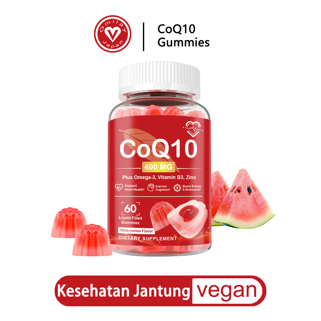 Jual Omilay CoQ10 Gummies 400MG CoQ10 Suplemen Antioksidan Kesehatan ...