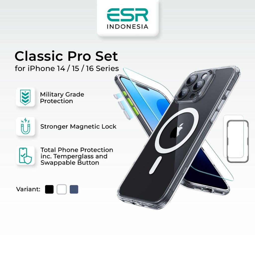Jual ESR Classic Pro Case HaloLock Set iPhone 14 15 16 Pro/ProMax Case ...
