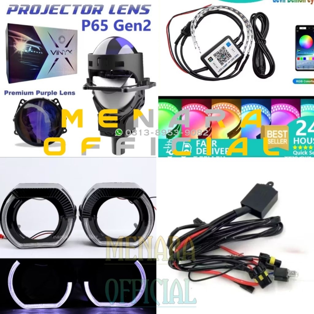 Jual Paket Biled Vinyx P65 gen2 Ukuran 3 Inch Shroud Bmw Sport Riley ...