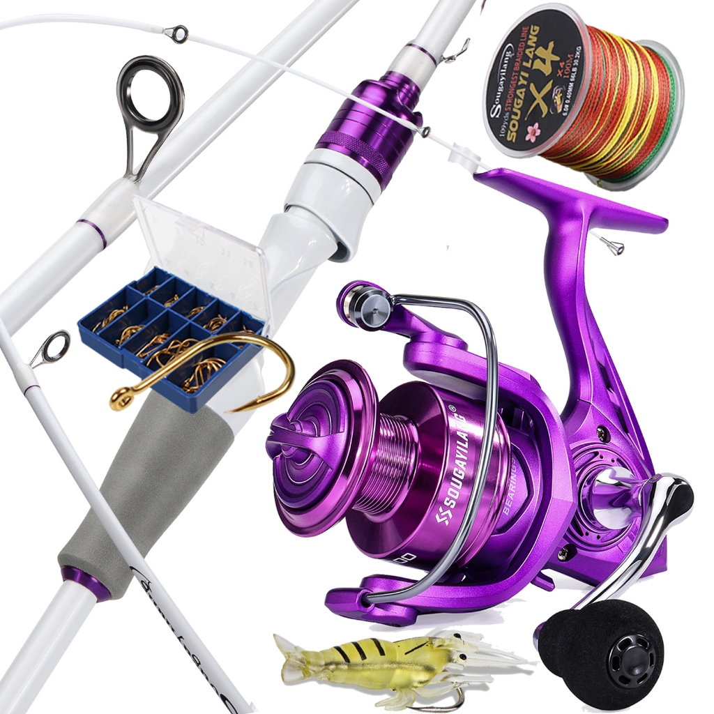 Jual Sougayilang Joran Pancing Set 1.8m 1000-7000 5.2:1 Reel Pancing Joran UL Carbon Max Drag ...