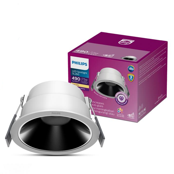 Jual Philips Lampu Downlight Spotlight Philips SL260 RD 075 7.5W Sorot ...
