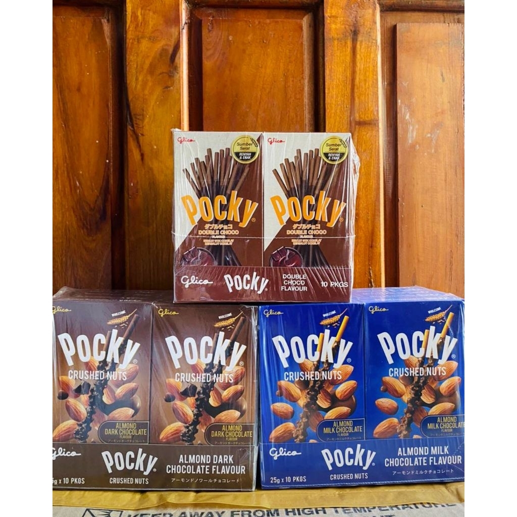 Jual Glico Pocky Double Choco 47gr Pocky stawberry biskuit stik ...