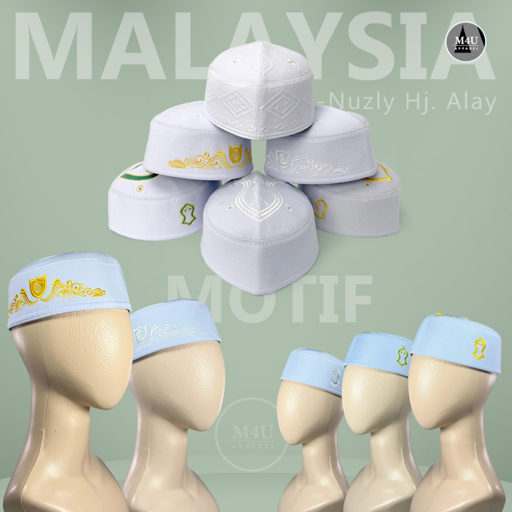 Jual Peci MALAYSIA MOTIF Terompah, Palestina, Kembang, Wajik, Kopiah ...