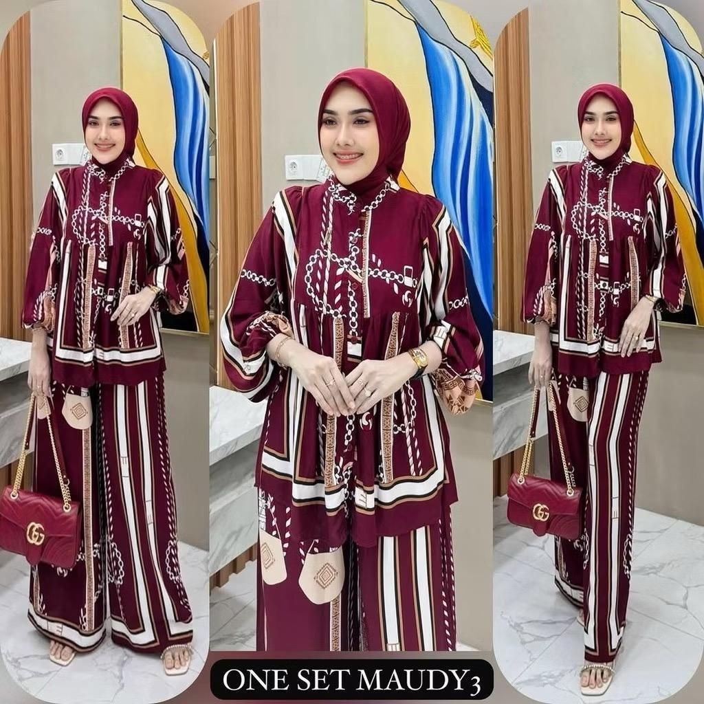 Jual Leodra Set / Setelan Balon Viral / One Set Rayon Terbaru / setelan ...