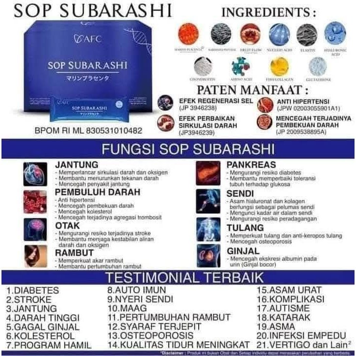 Jual AFC SOP Subarashi Suplemen Multivitamin (2 BOX) | Shopee Indonesia