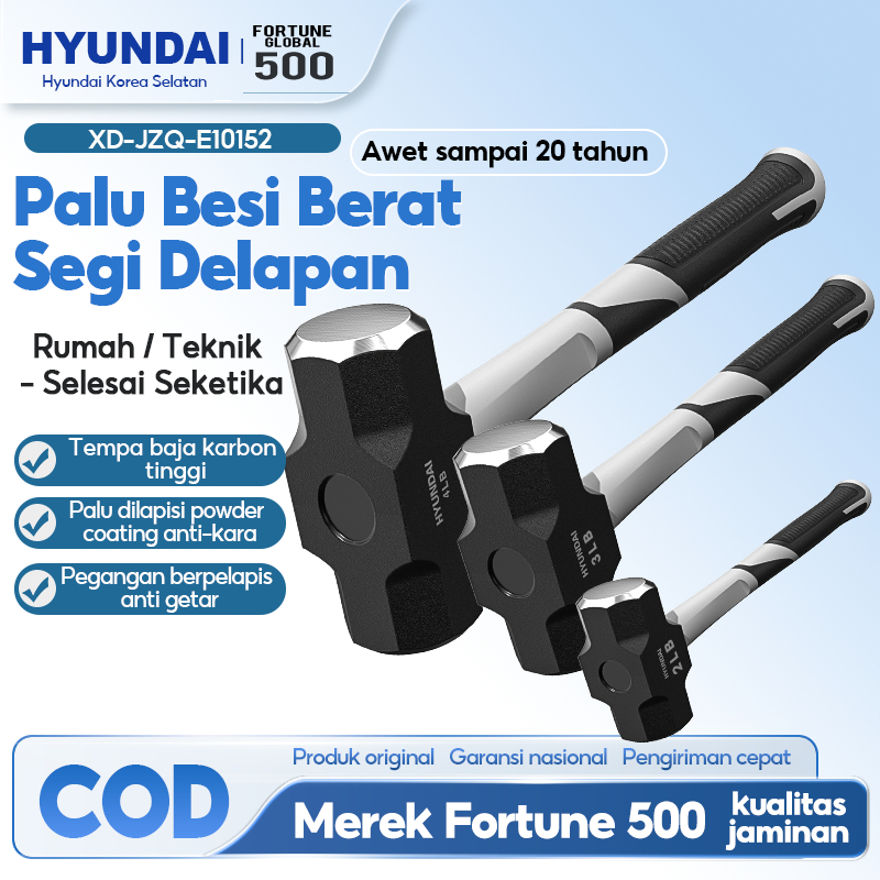 Jual 【100% ORI】HYUNDAI 2LB/3LB/4LB Palu Segi Delapan Palu Besi Tugas ...