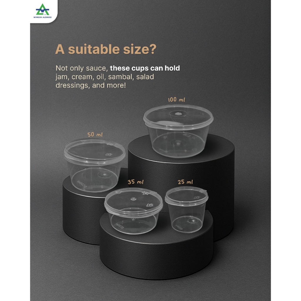 Jual SAUCE CUP 25ML, 35ML, 50ML, 100ML - SAUCE CUP WINGOH - THINWALL ...