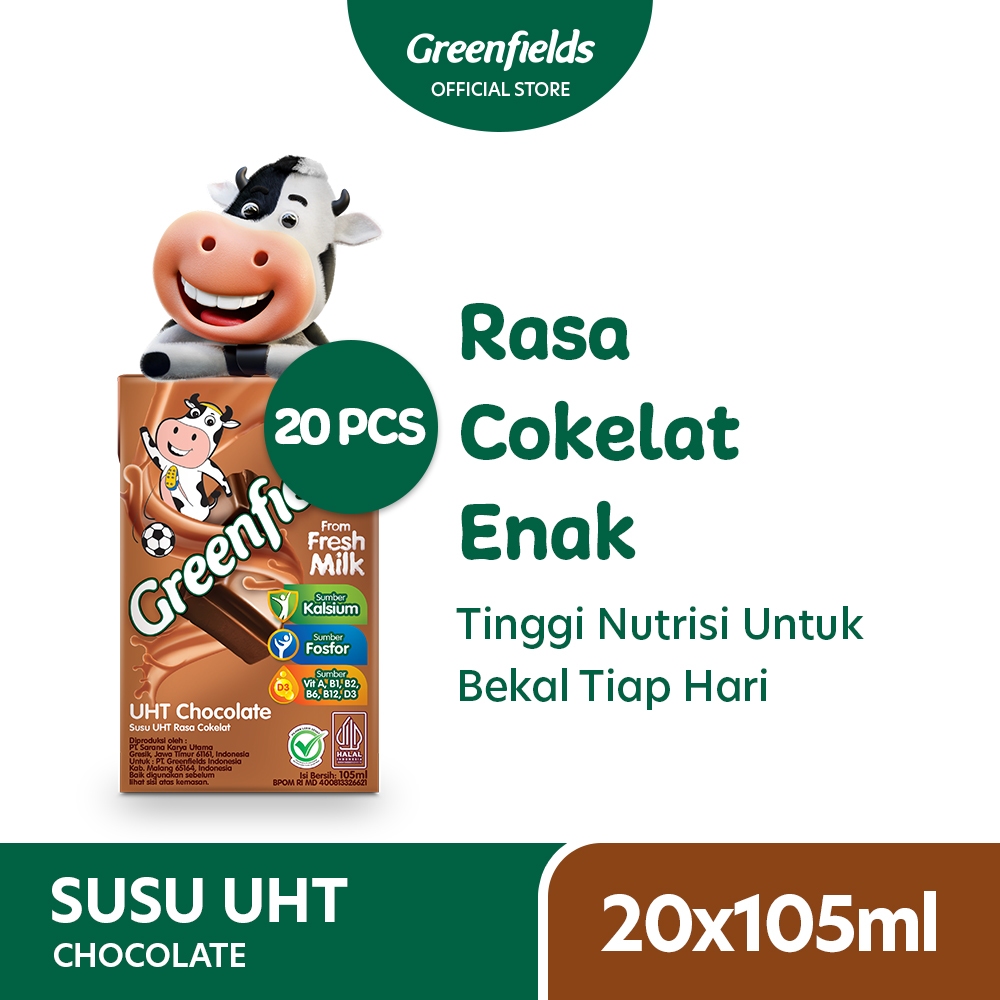 Jual Bundling Susu Greenfields UHT Chocolate 105 mL x 20 pcs | Shopee ...