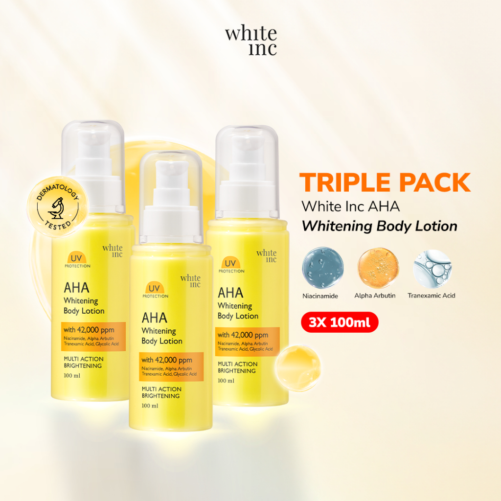 Jual [PACKAGE] WHITE INC AHA Body Lotion to Whitening & Moisturising ...