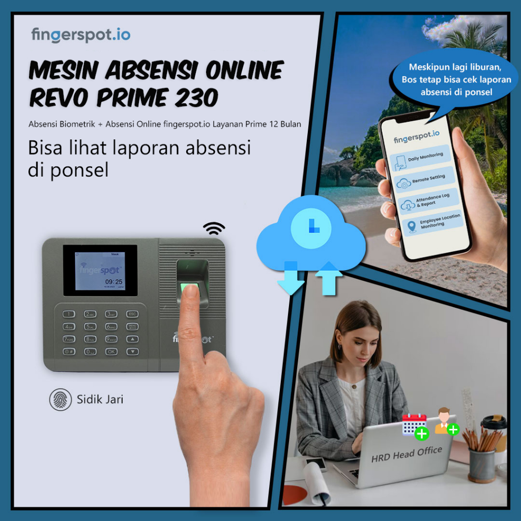 Jual Fingerspot - Revo Prime 230 / Mesin Absensi + Layanan Cloud 12 ...
