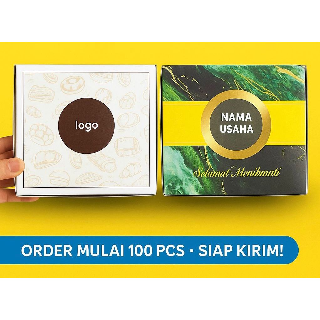 Jual Kotak Snack 12 x 14 x 6,5 cm Free Custom Sticker |Snack Box |Kotak ...