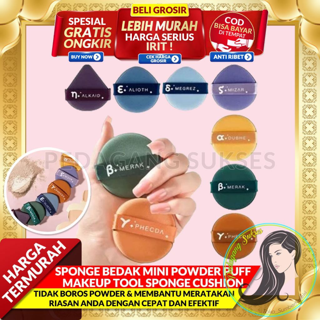 Jual GROSIR PASTI MURAH SPONGE BEDAK MINI KARAKTER POWDER PUFF MAKEUP ...