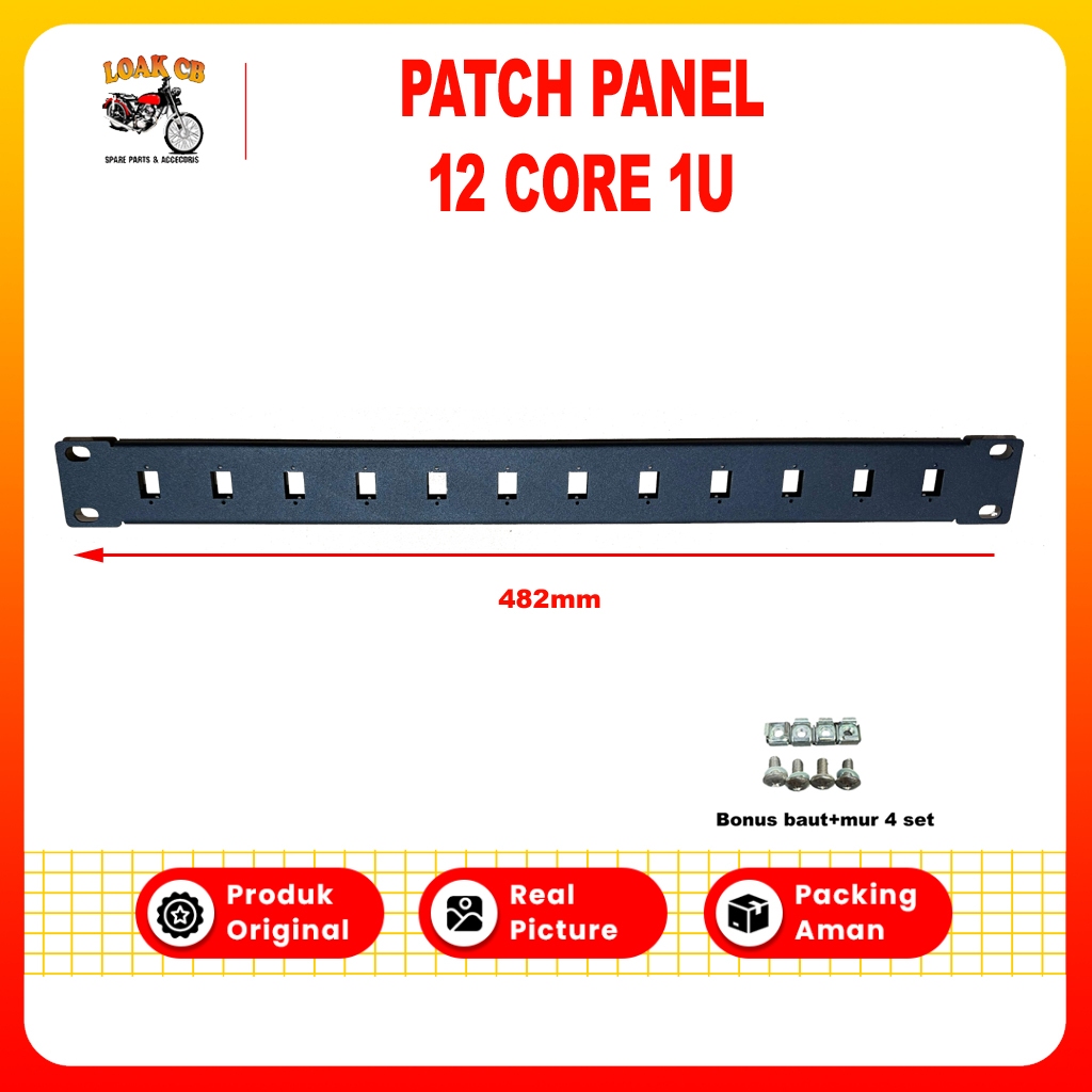 Jual Patch Panel 12 Core 24 Core 48 CorePatch Panel Patch Panel 1U ...