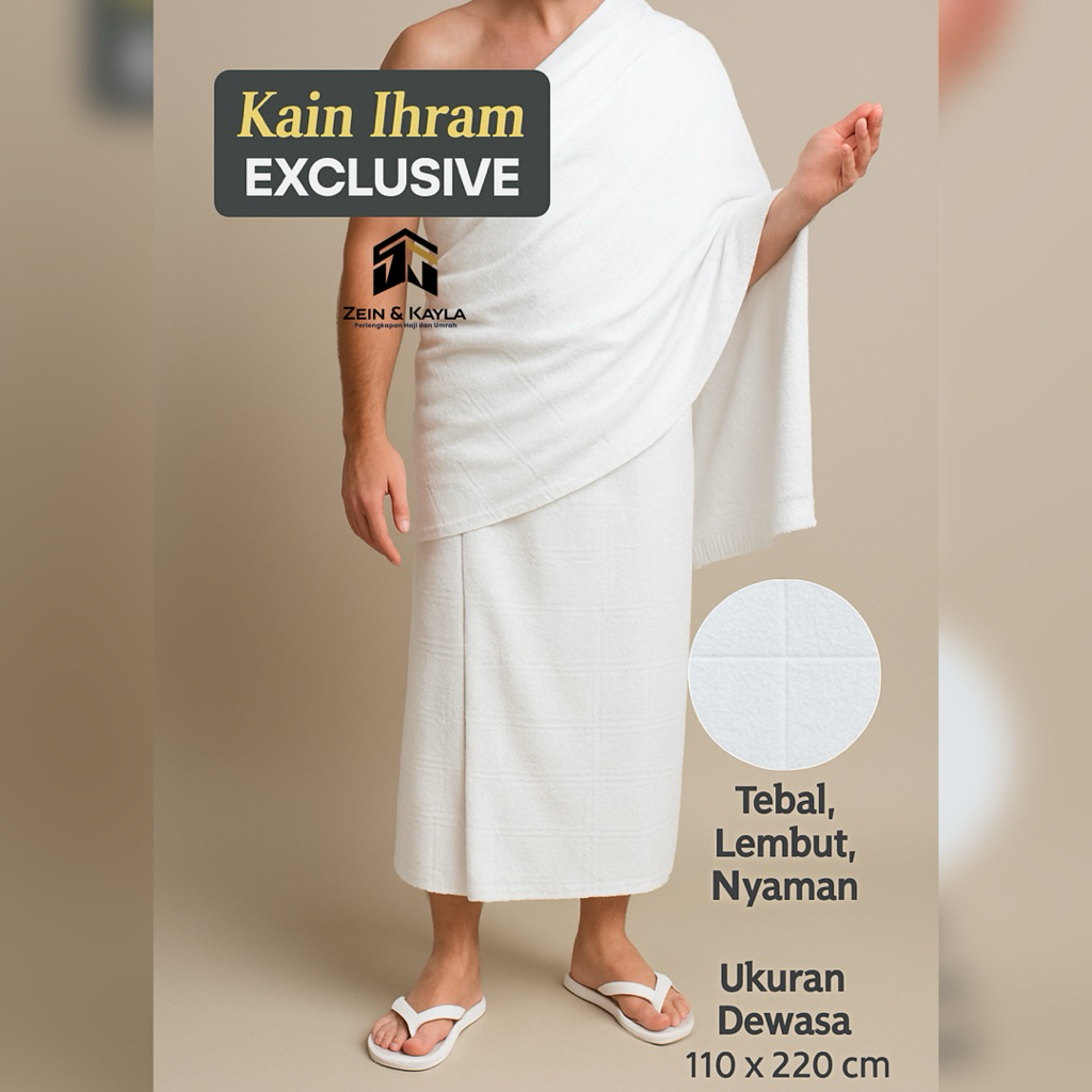 Jual Kain Ihram Exclusive Pria Dewasa Best Quality ~ Kain Ihrom Laki ...