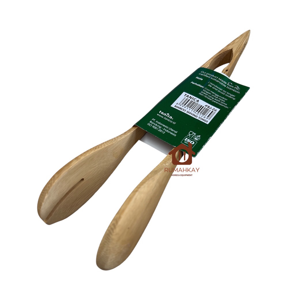 Jual Tanica Bamboo Serving Tongs 25cm / Capitan Jepitan makanan bambu ...