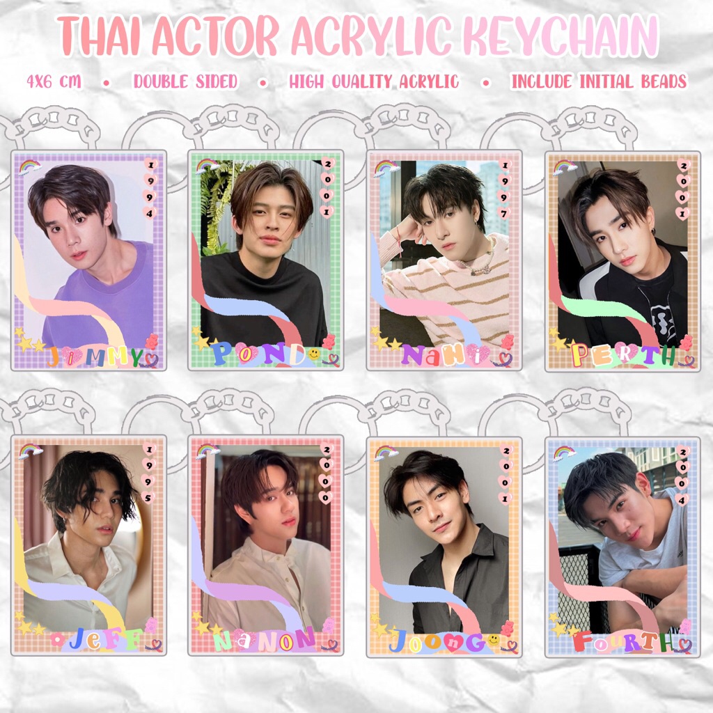 Jual [READY] Thai Actor Acrylic Keychain Candy Keyring / Gantungan ...