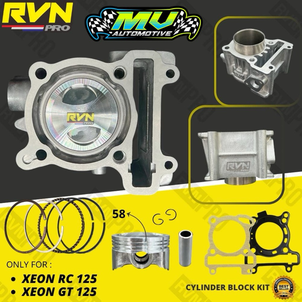 Jual BLOK BLOCK SEHER KOMPLIT BORING ISI PISTON KIT XEON RC 125 INJEKSI XEON GT 125 INJEKSI 1LB ...
